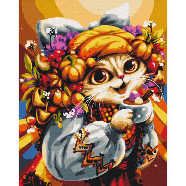 Картина по номерам "Сентябрьская кошка" © Марианна Пащук Brushme ...